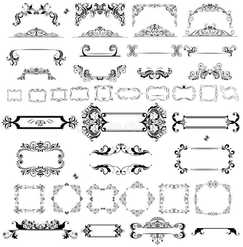 Retro heading and frames stock vector. Illustration of frame - 53659837