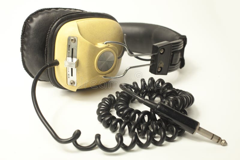 Retro headphones stock image. Image of entertainment - 28149249