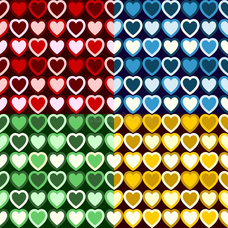 Retro Heart Pattern stock vector. Illustration of love - 19185063