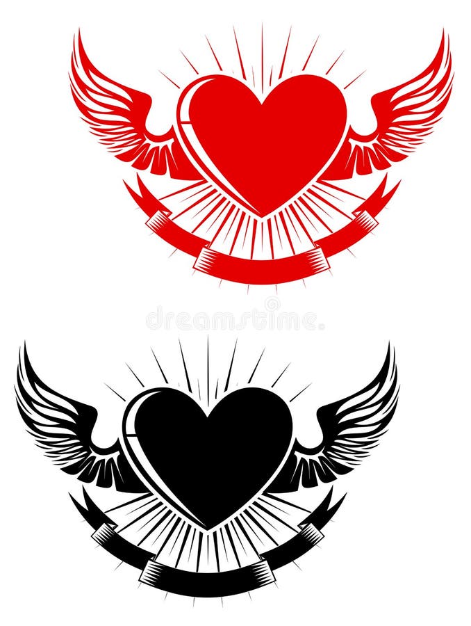 Retro Heart Pattern stock vector. Illustration of love - 19185063