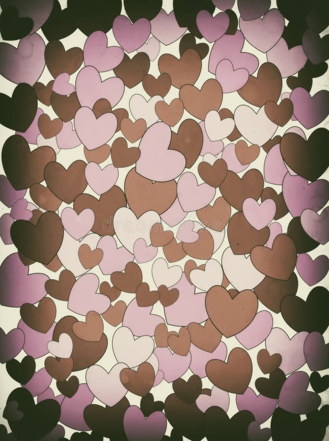 Retro Hearts Lines Background Stock Vector - Illustration of banner ...