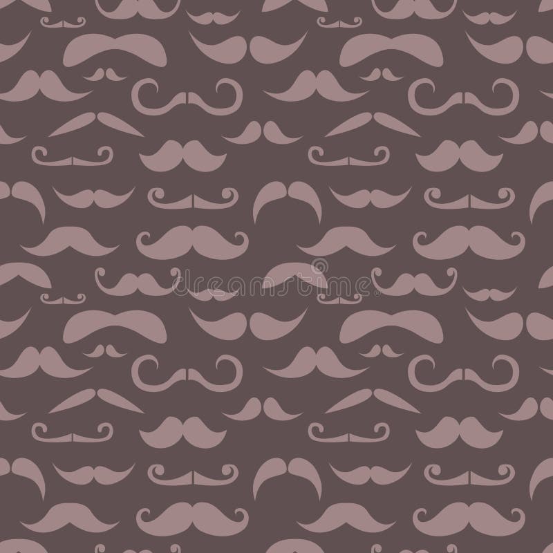 Retro Hipster Moustache Trendy Seamless Pattern Stock Vector ...