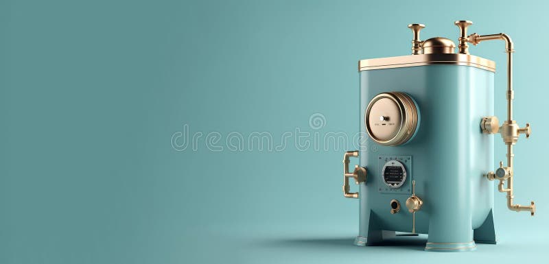 Retro House Boiler Banner. Generate Ai Stock Illustration ...