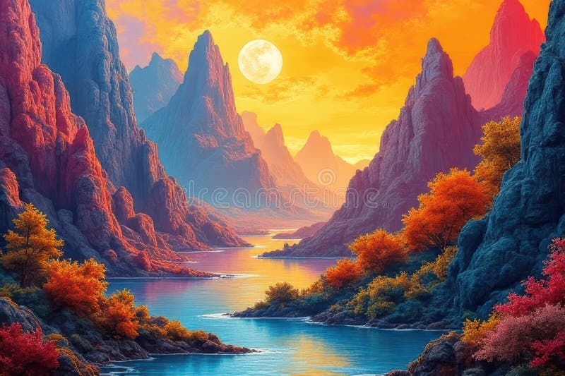 Retro Hues Unleashed stock illustration. Illustration of modern - 367300593