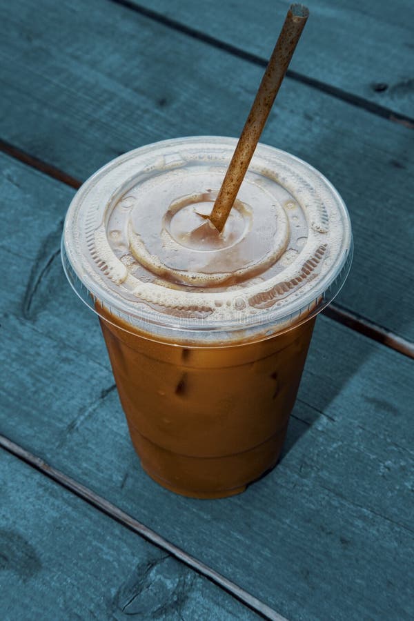 Retro Iced Coffee Outside stock photo. Image of stylized - 229423056