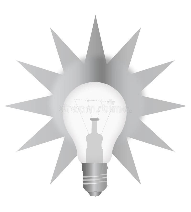 Retro light bulb stock illustration. Illustration of icon - 30041751