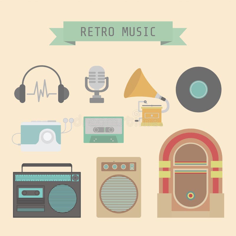 Retro icon stock illustration. Illustration of phonograph - 43472135