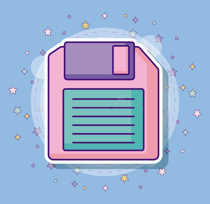 Vettore Dell'icona Del Dischetto Isolato Su Fondo, Sul Segno Del ...