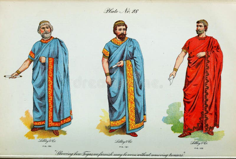 Retro Illustration of Costumes from Different Eras. Stock Photo - Image ...