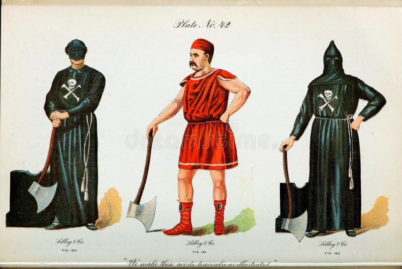 Retro Illustration of Costumes from Different Eras. Stock Photo - Image ...