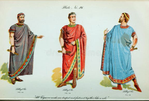 Retro Illustration of Costumes from Different Eras. Stock Illustration ...