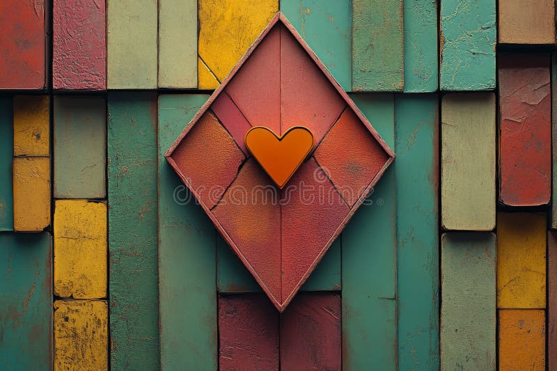 A Retro Illustration Depicting a Pattern of Triangles with One ...