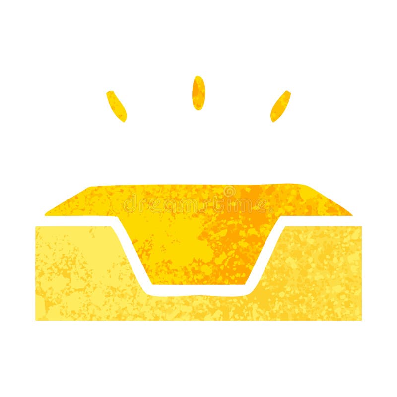 Retro Illustration Style Cartoon Empty Tray Stock Vector - Illustration ...