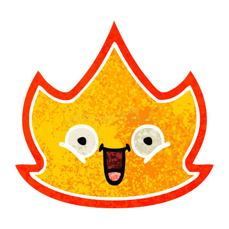 Happy Fire Cartoon Character Stock Illustration - Illustration of funny ...