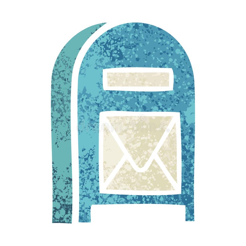 Retro Illustration Style Cartoon Mail Box Stock Vector - Illustration ...