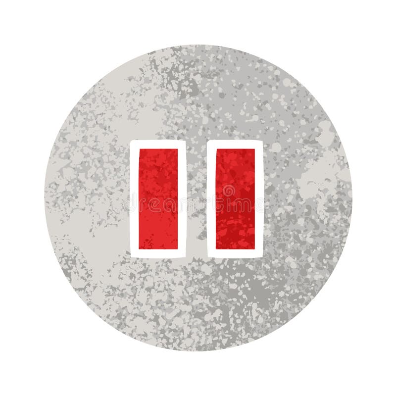 Button pause illustration stock vector. Illustration of clipart - 113449856