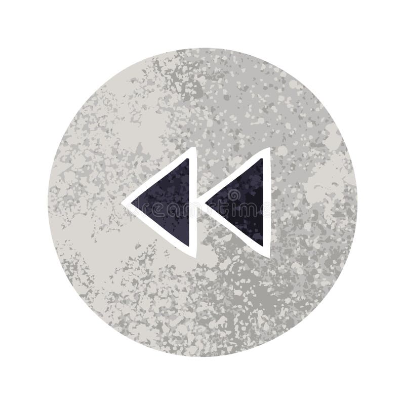 Cartoon Rewind Button Radio Audio Music Cute Illustration Retro ...