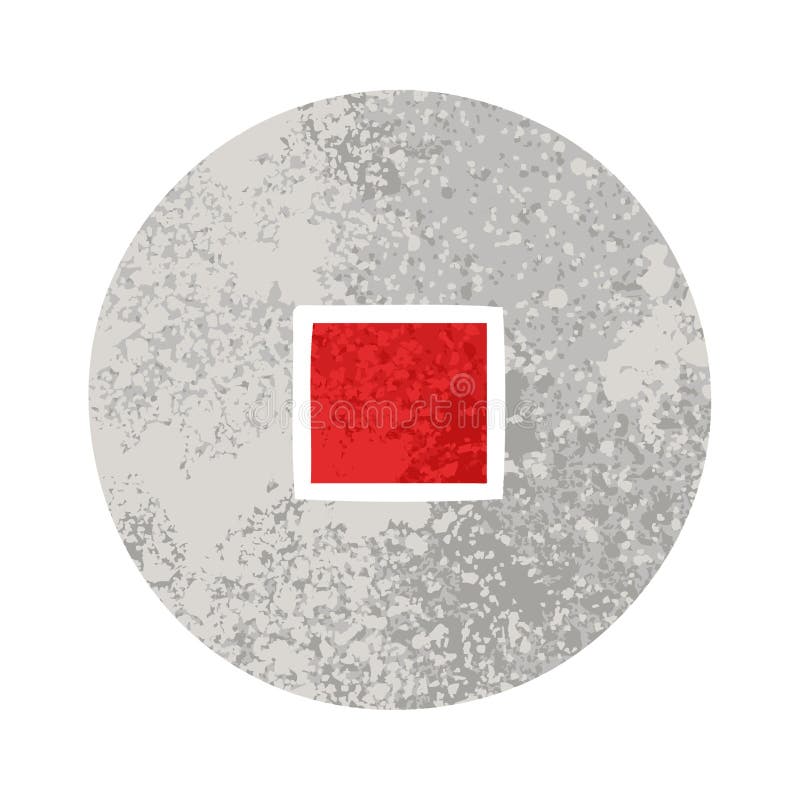 Retro Illustration Style Cartoon Stop Button Stock Vector ...