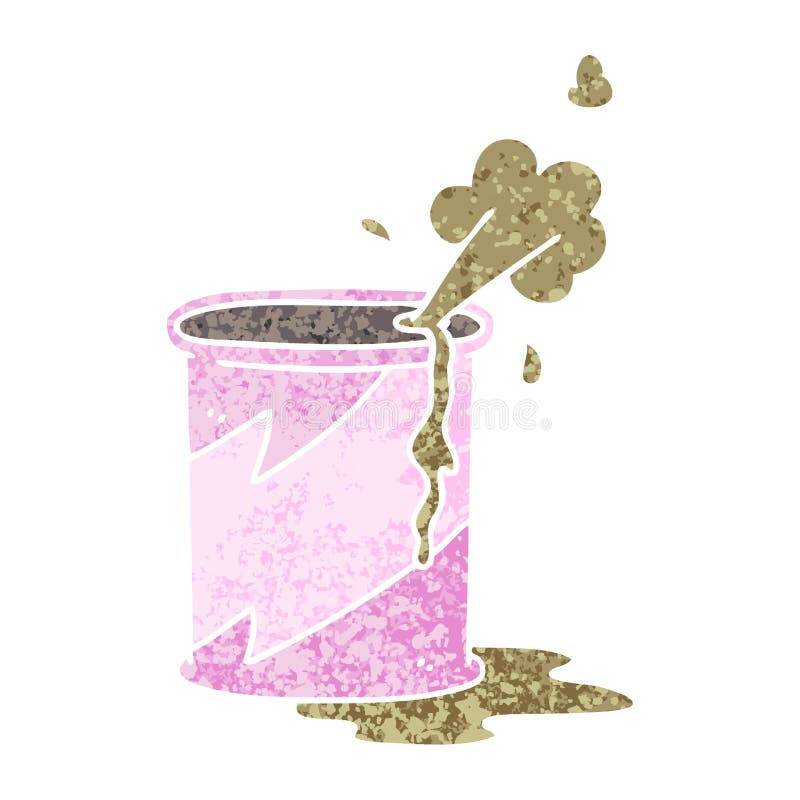 Retro Illustration Style Quirky Cartoon Exploding Soda Can Stock Vector ...