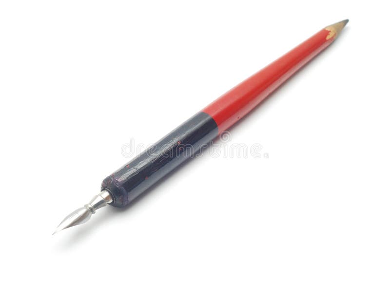 Retro ink pen stock image. Image of white, wooden, vintage - 27199835