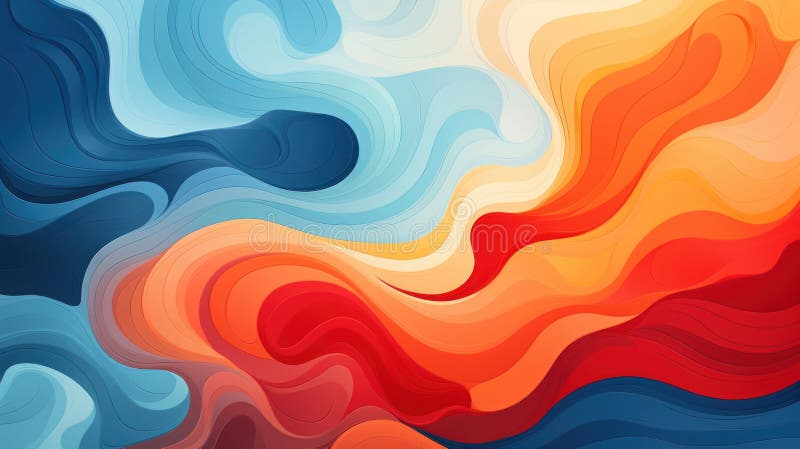 A Retro-inspired Abstract Blue Orange Background with Bold Patterns ...