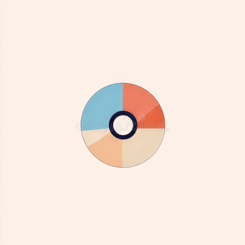 A Retro-inspired Color Scheme Adorns the Flat Design of the CD or Vinyl ...