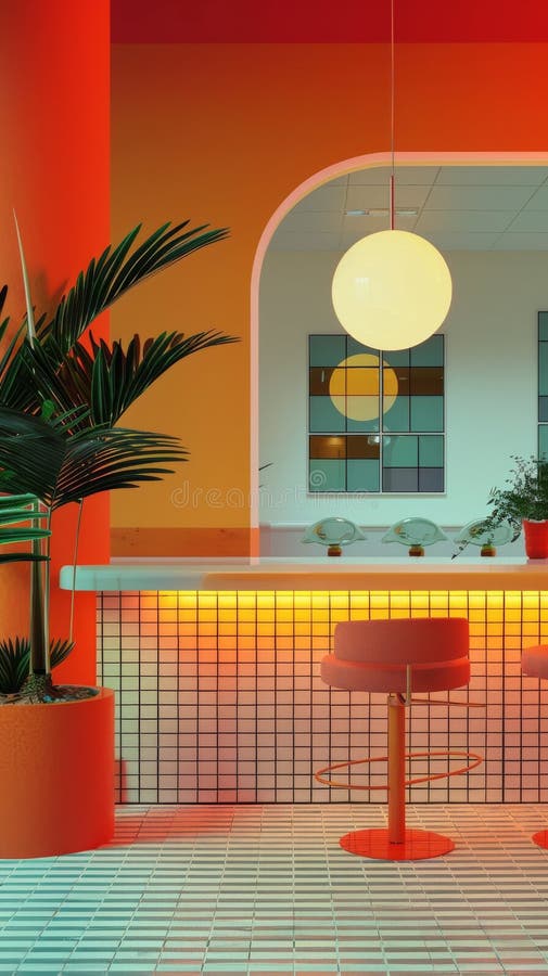 A Retro Inspired Design Reminiscent of the 80s Era Stock Illustration ...