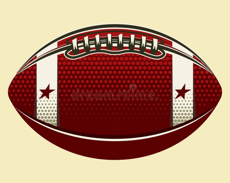 Retro Inspired Football Illustration with Bold Patterns and Textures ...