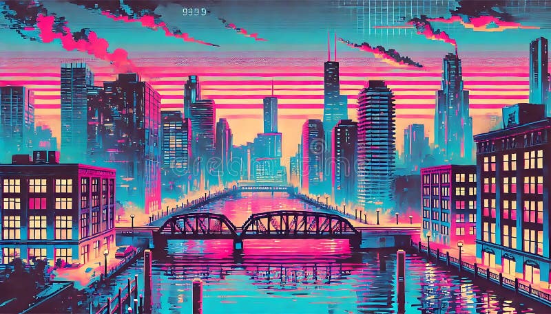 Retro-inspired Pixel Art Gradients with Glitch Effects Generated Using ...