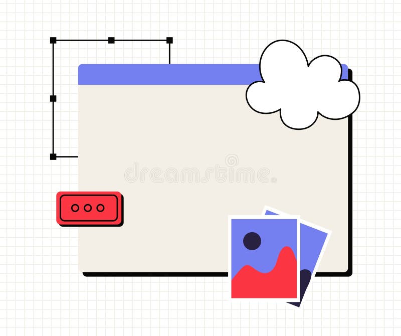 Retro Interface for Computer Concept Stock Vector - Illustration of ...