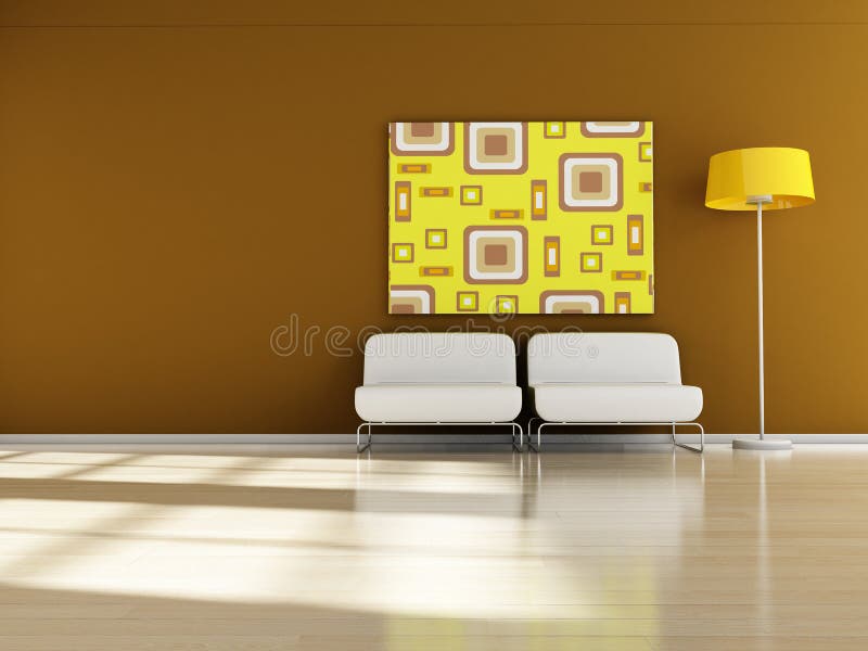 Retro Interior stock illustration. Illustration of minimalist - 19074604