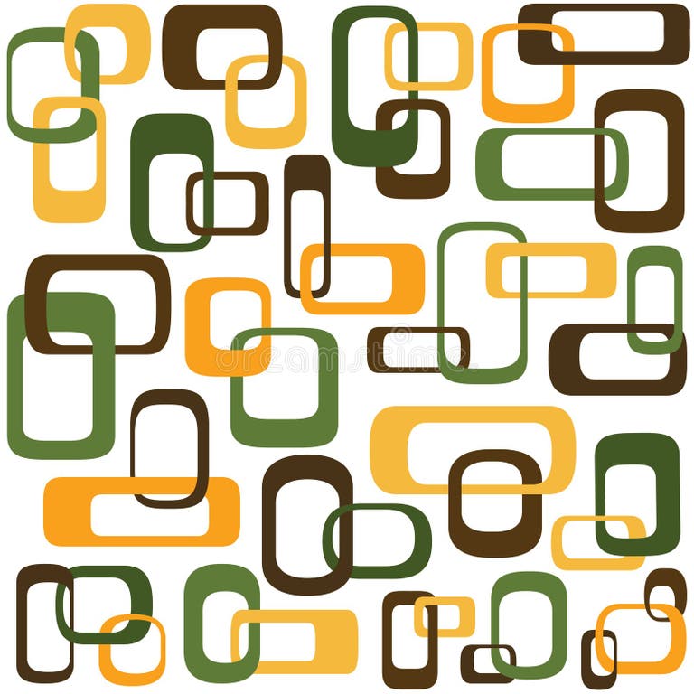 Retro interlocking squares stock vector. Illustration of trendy - 3927851
