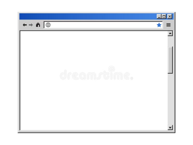 Retro- Internet-Browser Window Vektor Abbildung - Illustration von blau ...
