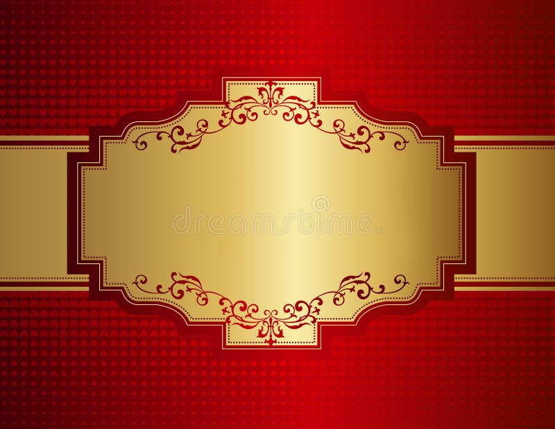 Retro Invitation Frame on Damask Pattern Backgroun Stock Vector ...