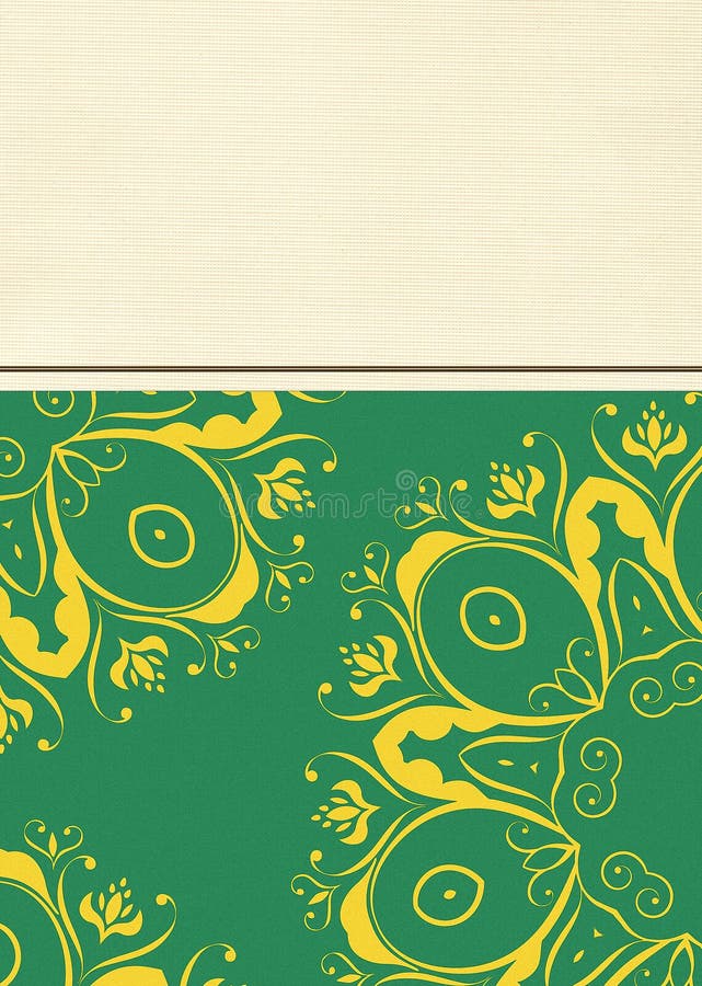 Retro Invitation with Floral Pattern Stock Illustration - Illustration ...