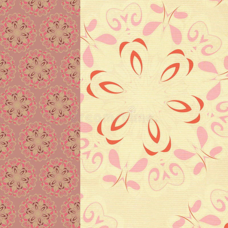 Retro Invitation with Floral Pattern Stock Illustration - Illustration ...