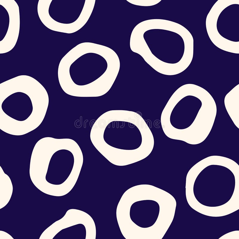Retro Irregular Shaped Circles Vector Seamless Pattern. Modern Mid ...
