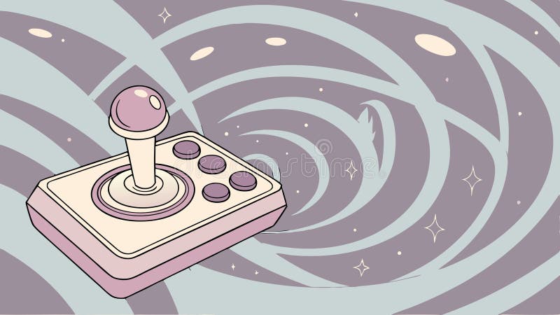 Retro Joystick with Abstract Light Patterns, Vector Design Generative ...