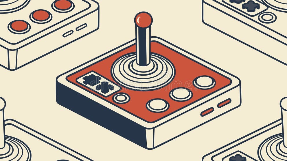 Retro Joystick Controllers Seamless Gaming Pattern, Vector Design ...