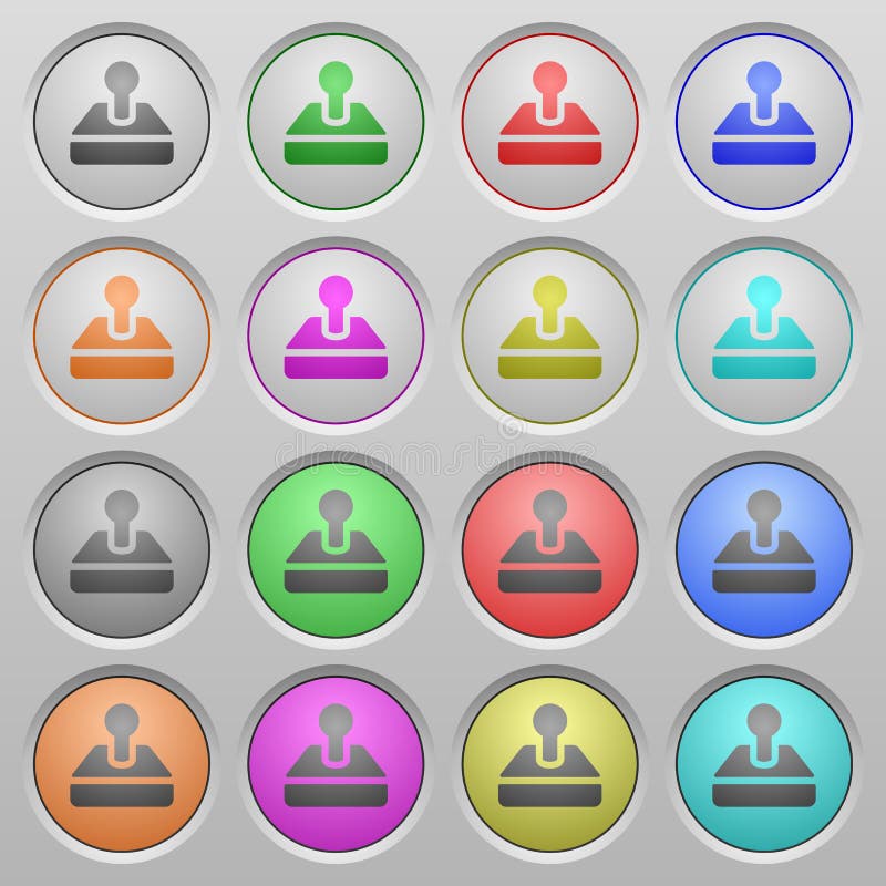 Retro Joystick Plastic Sunk Buttons Stock Illustration - Illustration ...