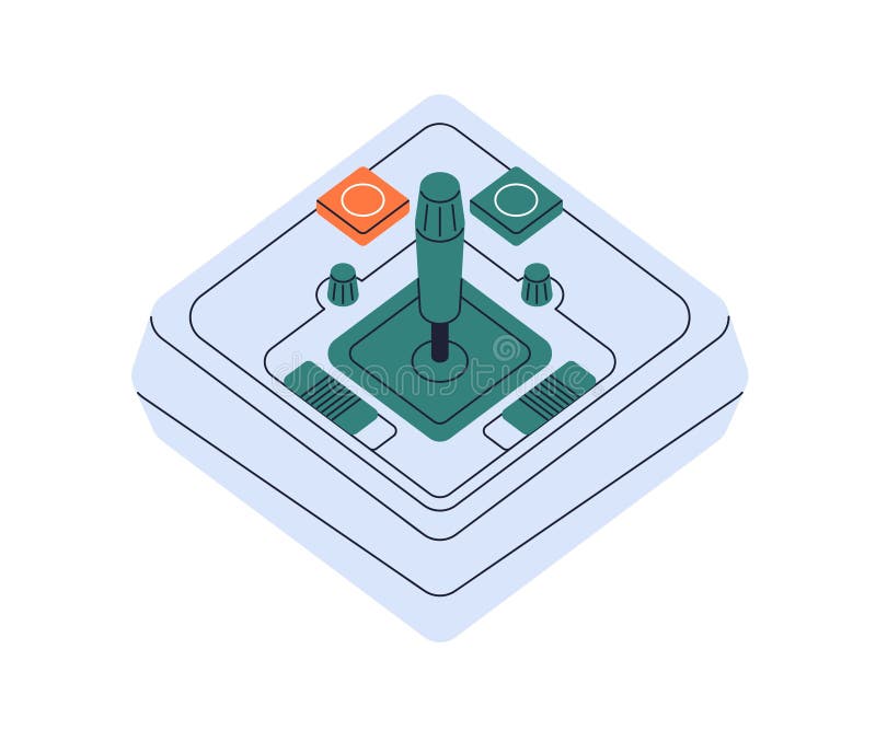 Retro Joystick. Vintage Video Game Controller of 70s and 80s. Old ...