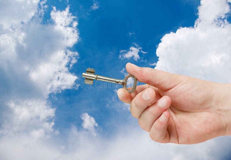 The key to success stock image. Image of cloudy, access - 22101863