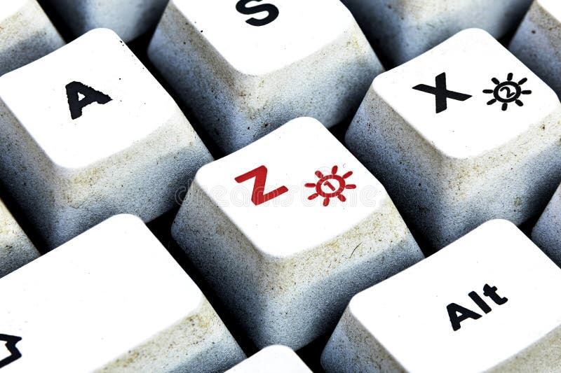 Retro Keyboard with H Button in Red Color. H Button Keyboard in Close ...