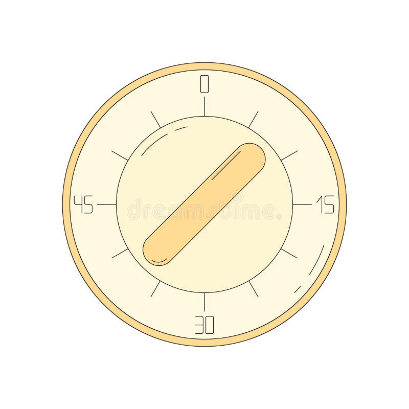 Round Stopwatch Timer Hour Countdown Stock Illustration - Illustration ...