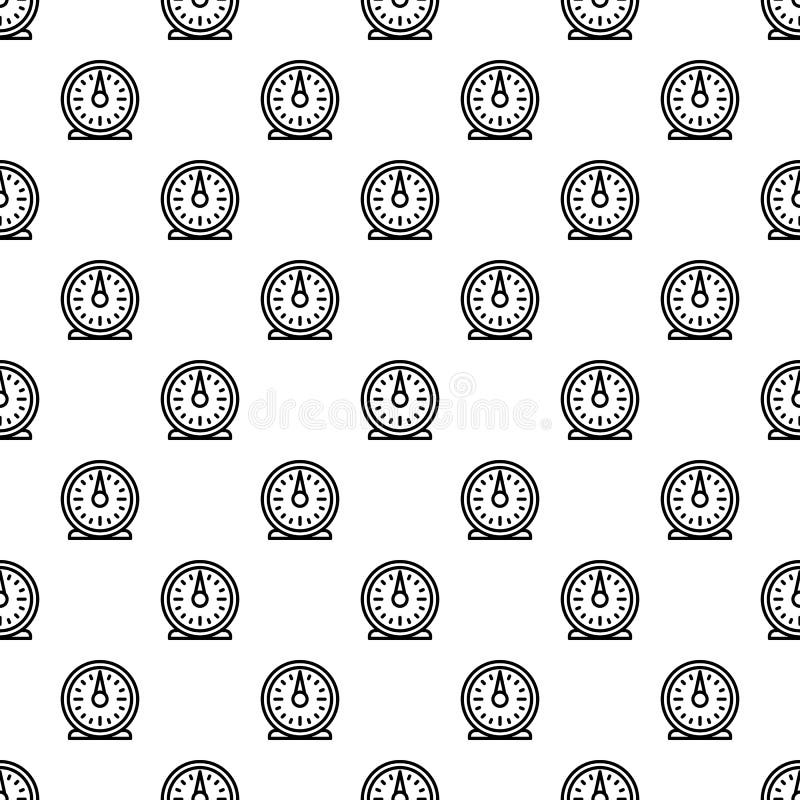 Retro Kitchen Timer Pattern Seamless Stock Vector - Illustration of ...