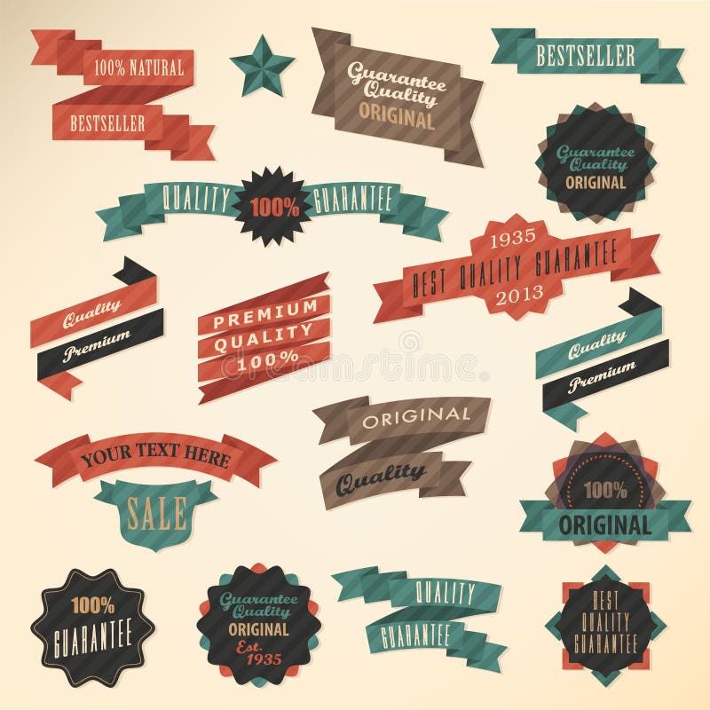 Retro label collection stock vector. Illustration of badge - 32206266