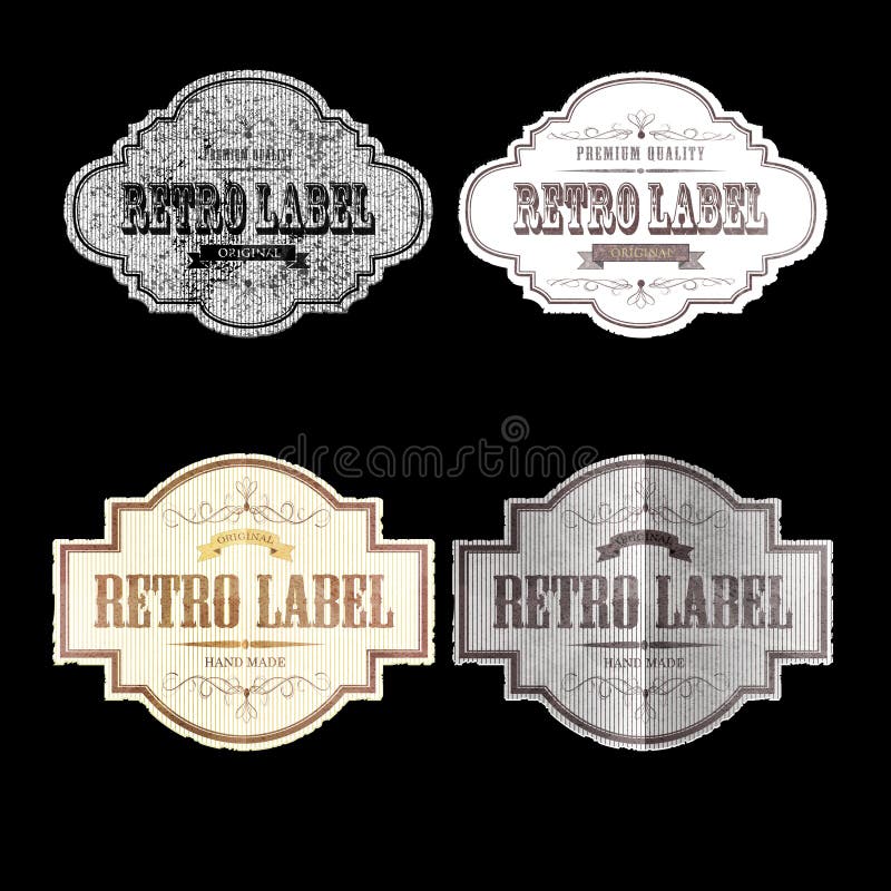 RETRO LABELS07 stock vector. Illustration of sale, product - 43735783