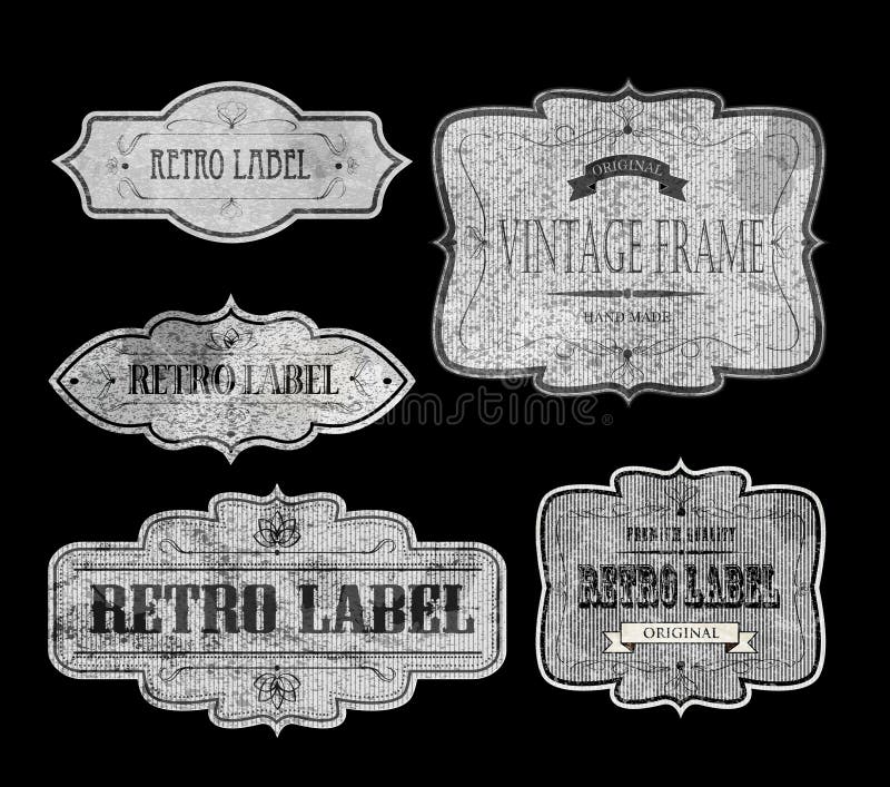 RETRO LABELS white stock vector. Illustration of shop - 43505228