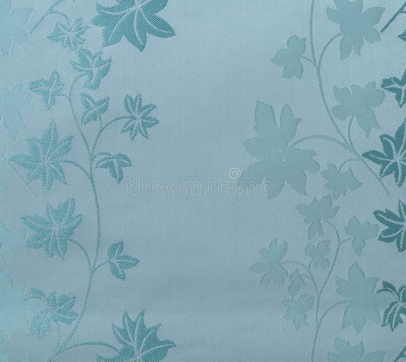 Retro Blue Floral Pattern Fabric Background Stock Image - Image of ...