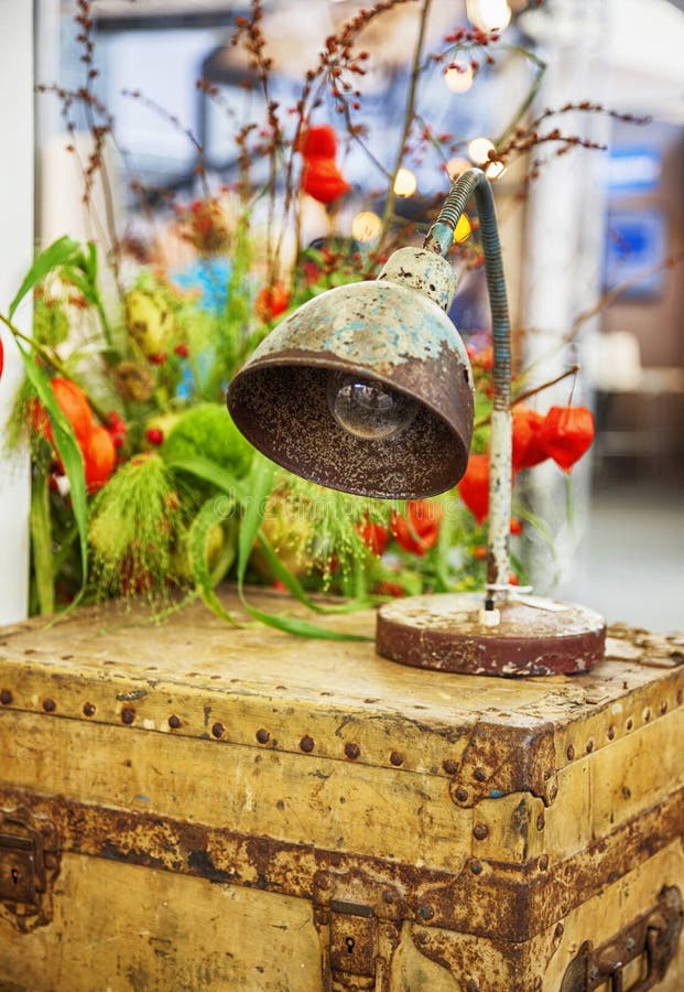 Retro lamp stock image. Image of furniture, work, house - 46013087